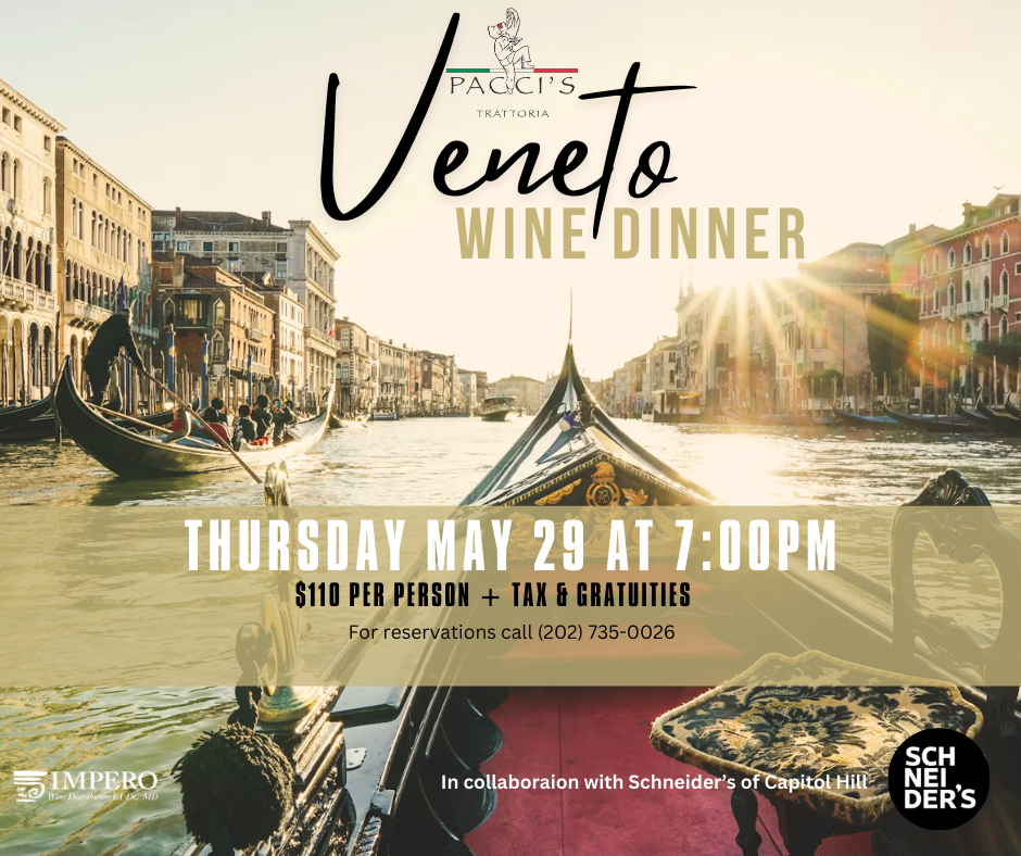 Pacci's Veneto Wine Dinner - Thursday May 29 – Cellar.com