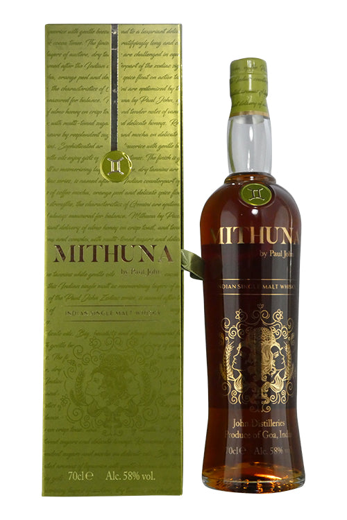 Paul John 'Mithuna' Single Malt Whisky 58 ABV Batch 01 (700ml) – Cellar.com