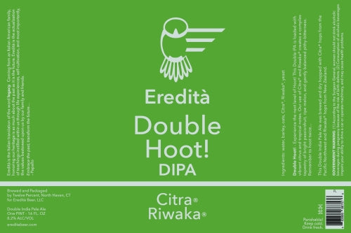 Eredita Double Hoot Hazy DIPA(16oz Can 4pk) – Cellar.com